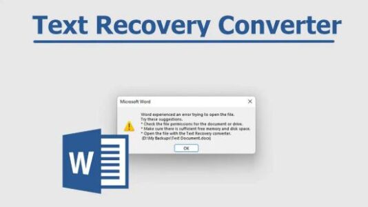 Text Recovery Converter Word: Simple Fix for Corrupt Files