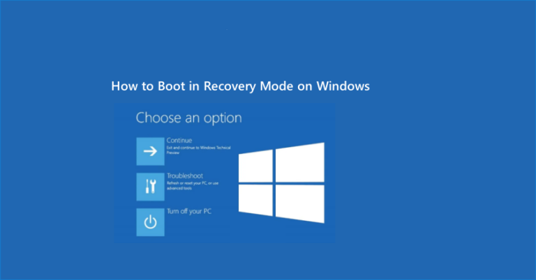 How to Boot in Recovery Mode on Windows