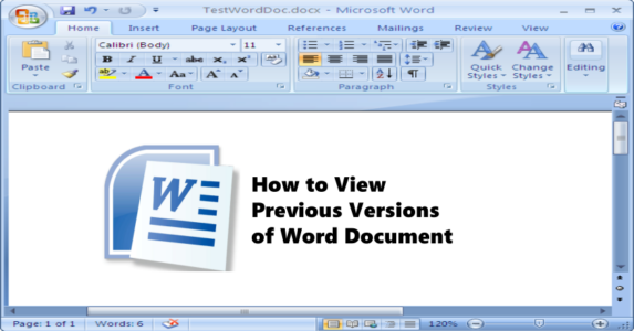 How to View Previous Versions of Word Document