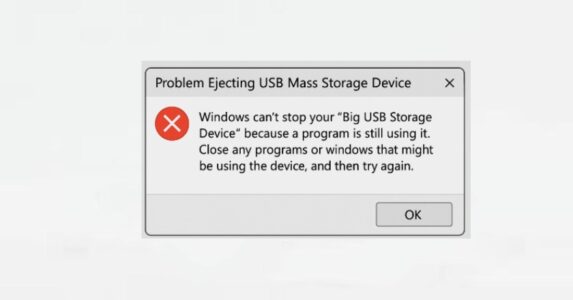 How to Fix Problem Ejecting USB Mass Storage Device [7 Ways]
