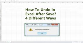 How to Undo in Excel After Save and Close