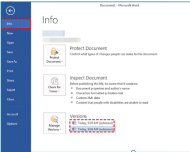 How to View Previous Versions of Word Document