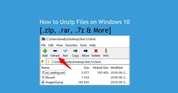 How to Unzip Files on Windows 10 [.zip, .rar, .7z & More]