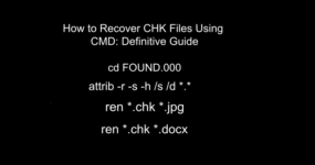 How to Recover CHK Files Using CMD: Definitive Guide