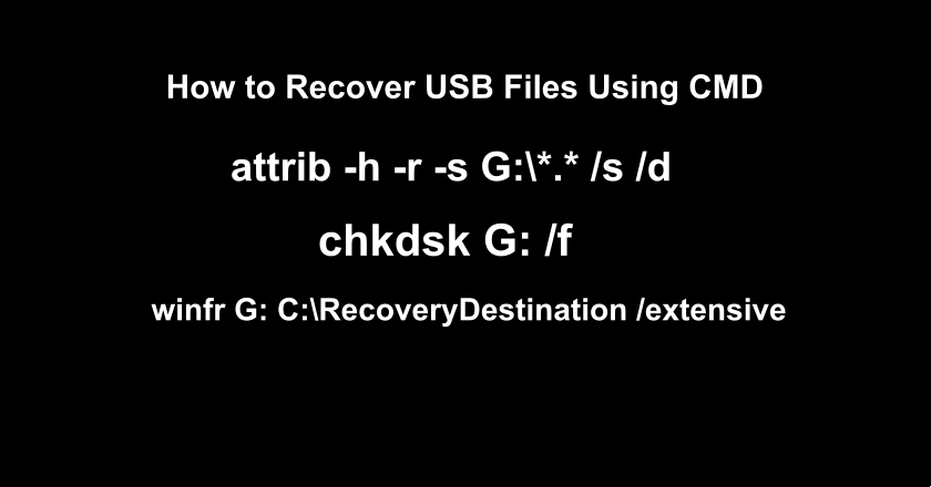 How to Recover USB Files Using CMD: Complete Guide